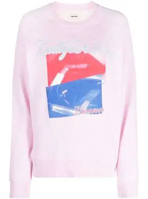 Zadig&Voltaire Photoprint Logo-embroidered Hoodie - Pink