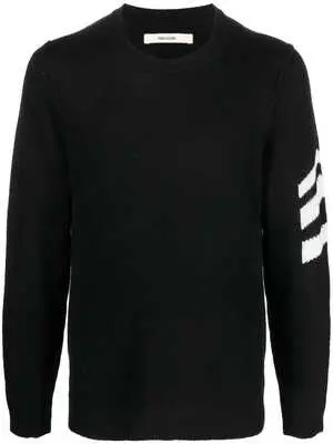 Zadig&Voltaire Kennedy Cashmere Chevron Jumper - Black