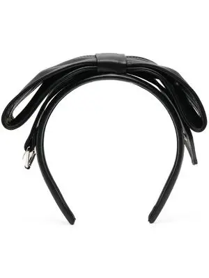 Moschino Oversized Bow-belt Headband - Black