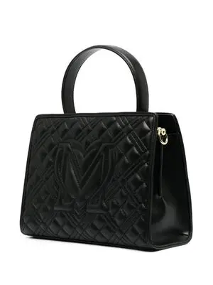 Moschino Quilted Logo Tote Bag