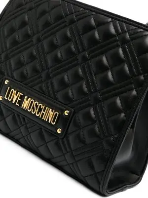 Moschino Quilted Logo Tote Bag