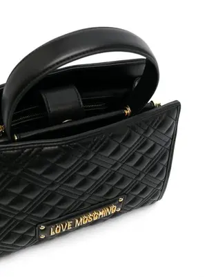 Moschino Quilted Logo Tote Bag