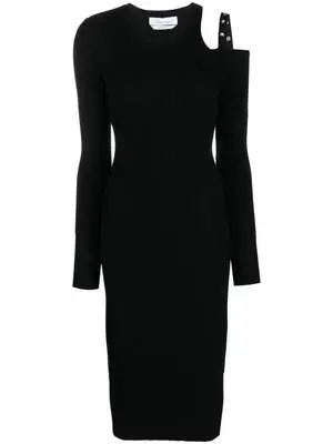 Blumarine Eyelet-embellished Cut-out Midi Dress