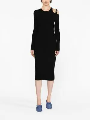 Blumarine Eyelet-embellished Cut-out Midi Dress
