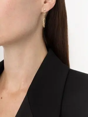 Yvonne Léon 18k Yellow Diamond Solitaire Chain Drop Earring