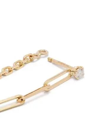 Yvonne Léon 18k Yellow Diamond Solitaire Chain Drop Earring