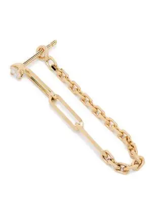 Yvonne Léon 18k Yellow Diamond Solitaire Chain Drop Earring