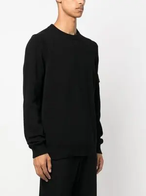 Stone Island Compass Patch Fine-knit Sweatshirt