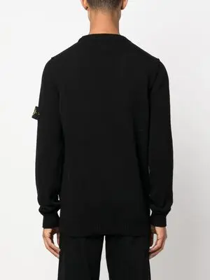 Stone Island Compass Patch Fine-knit Sweatshirt