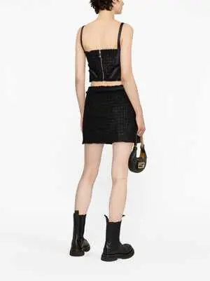Versace Tweed Wrap Miniskirt - Black