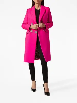 Philipp Plein Crystal-embellished Wool Coat