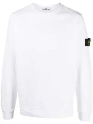 Stone Island Compass-patch Cotton Sweatshirt