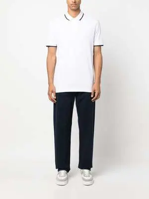 BOSS Logo-emed Cotton Polo Shirt - White