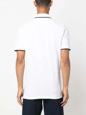 BOSS Logo-emed Cotton Polo Shirt - White