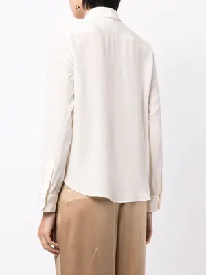 NILI LOTAN Gaia Silk Shirt - White