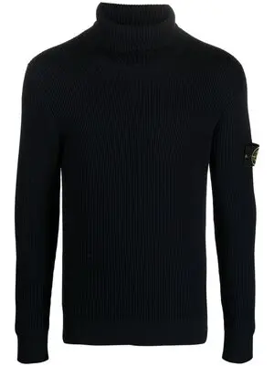 Stone Island Compass-patch Roll-neck Jumper