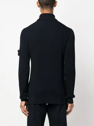 Stone Island Compass-patch Roll-neck Jumper
