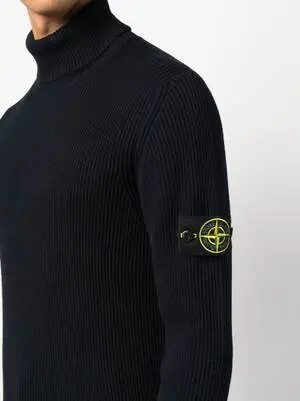 Stone Island Compass-patch Roll-neck Jumper