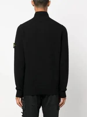 Stone Island Compass Patch Jumper - Black