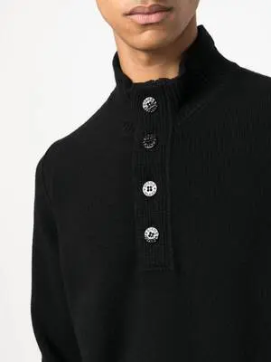 Stone Island Compass Patch Jumper - Black
