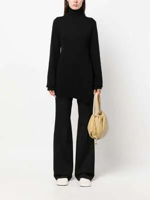 JIL SANDER Wool-cotton Wide-leg Trousers