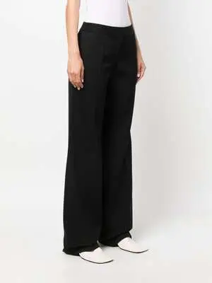 JIL SANDER Wool-cotton Wide-leg Trousers