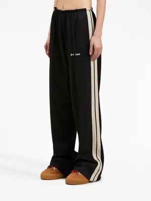 Palm Angels Stripe-detail Loose-fit Track Pants - Black
