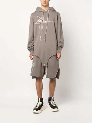 Rick Owens Logo-embroidered Hoodie