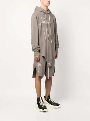 Rick Owens Logo-embroidered Hoodie