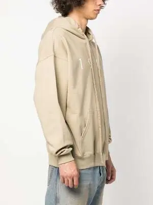 1989 STUDIO Logo Print Cotton Hoodie - Neutrals