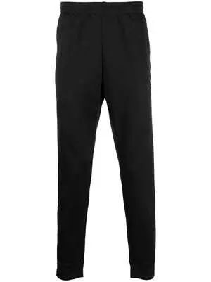 Adidas Embroidered-logo Tapered Track Pants - Black
