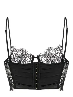 Kiki De Montparnasse Lace Longline Bra - Black