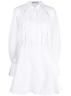 Palmer//harding Connected Cotton Flared Dress - White