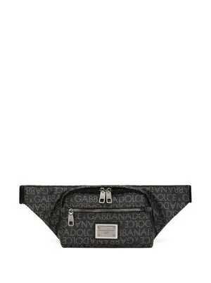 Dolce & Gabbana Logo-jacquard Belt Bag - Black