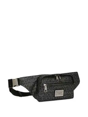 Dolce & Gabbana Logo-jacquard Belt Bag - Black