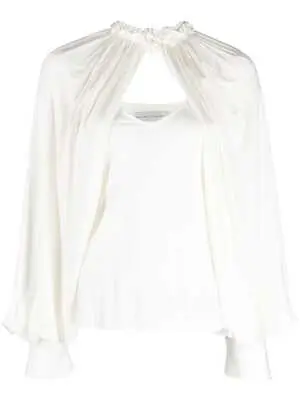 Palmer//harding Reborn Jersey Blouse - White
