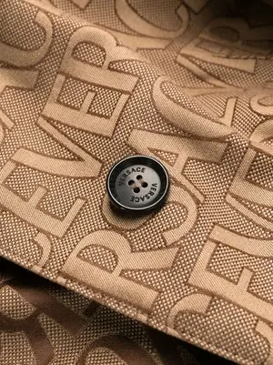Versace Allover Logo-jacquard Trench Coat