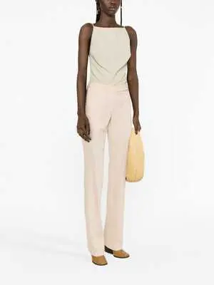 Stella McCartney Straight-leg Wool-blend Trousers - Neutrals