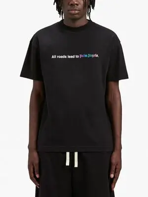 Palm Angels Logo-print Crew-neck T-shirt