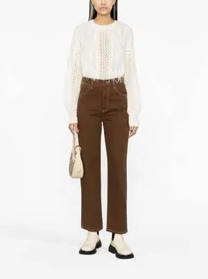 TWINSET Feather-detail Cable-knit Jumper