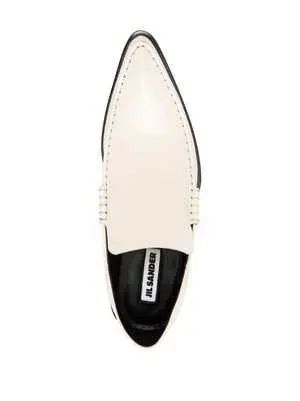 JIL SANDER Pointed-toe Leather Loafers