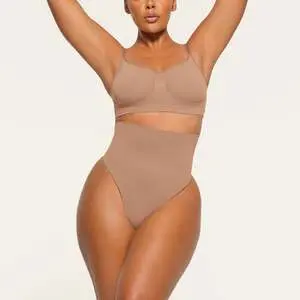SKIMS High Waisted Thong | Black | 2xl | Core Control Sienna