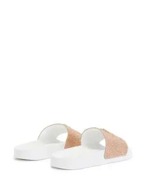 GIUSEPPE ZANOTTI Brett Embellished Slides - Pink
