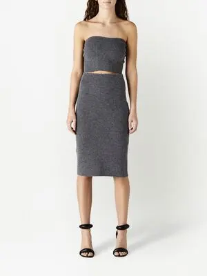 Stella McCartney Ribbed Knit Wool-blend Skirt
