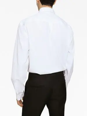 Dolce & Gabbana Motif-embroidered Cotton Shirt - White