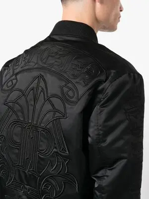 Philipp Plein Logo-embroidered Bomber Jacket