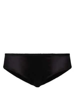 Dolce & Gabbana Scalloped-trim Hipster Briefs - Black