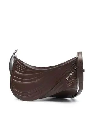 MUGLER Small Spiral Curve Embossed Crossbody Bag