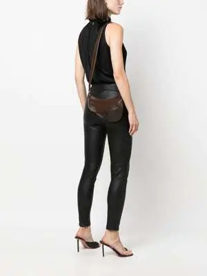MUGLER Small Spiral Curve Embossed Crossbody Bag