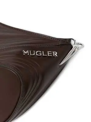MUGLER Small Spiral Curve Embossed Crossbody Bag